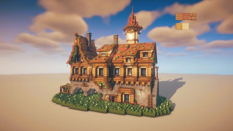 🏰 Grand Medieval Townhouse – Download! Minecraft Map