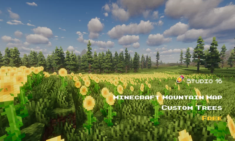 Custom Mountain Map for Creative - Free Minecraft Map