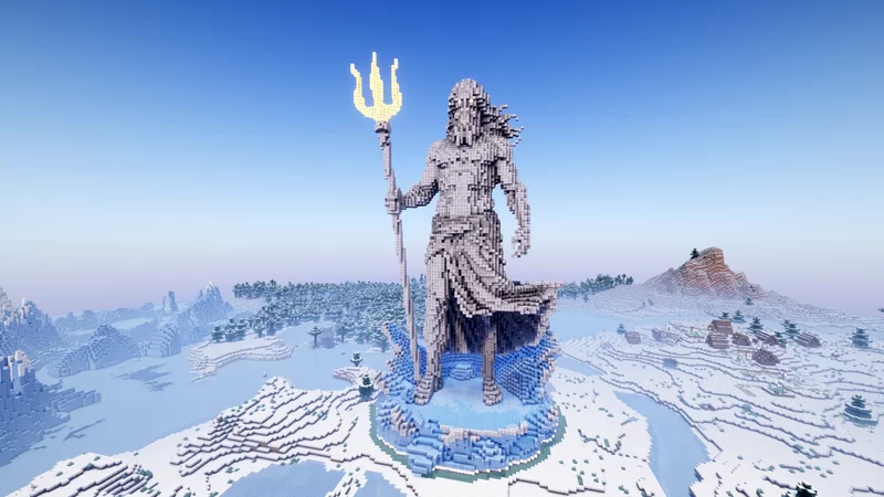 Minecraft Poseidon |Greek God of the Sea| Statue Free Minecraft Map