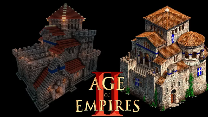 Goth Castle from Age of Empires 2 in Minecraft | Schematic | Structure ...