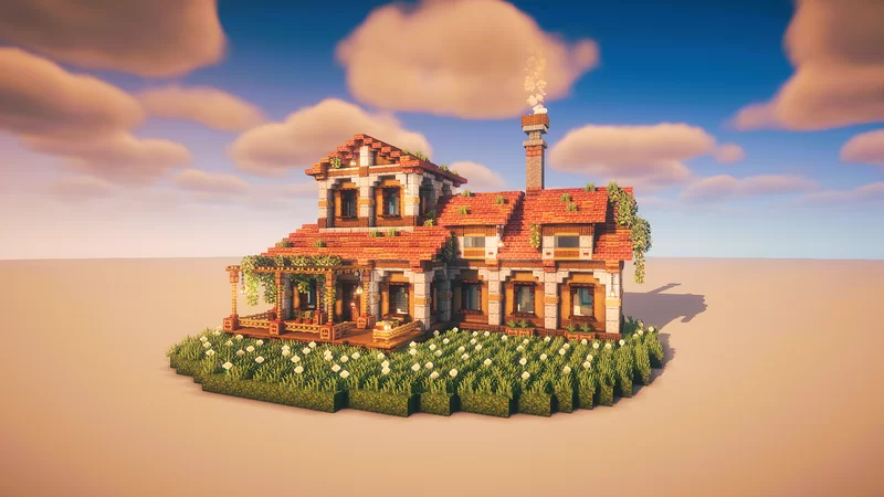 🏡 Cozy Medieval Family House – Download! Minecraft Map