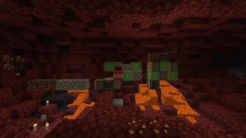 TNT drill for Netherite and Diamonds Minecraft Map