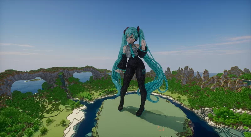 Miku Mega-Sculpture Minecraft Map