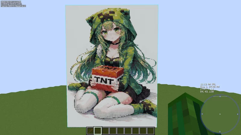 WAIFU TNT CUADRO 150X Minecraft Map