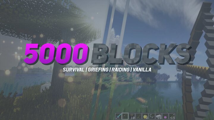 5000 Blocks Vanilla Survival Minecraft Server