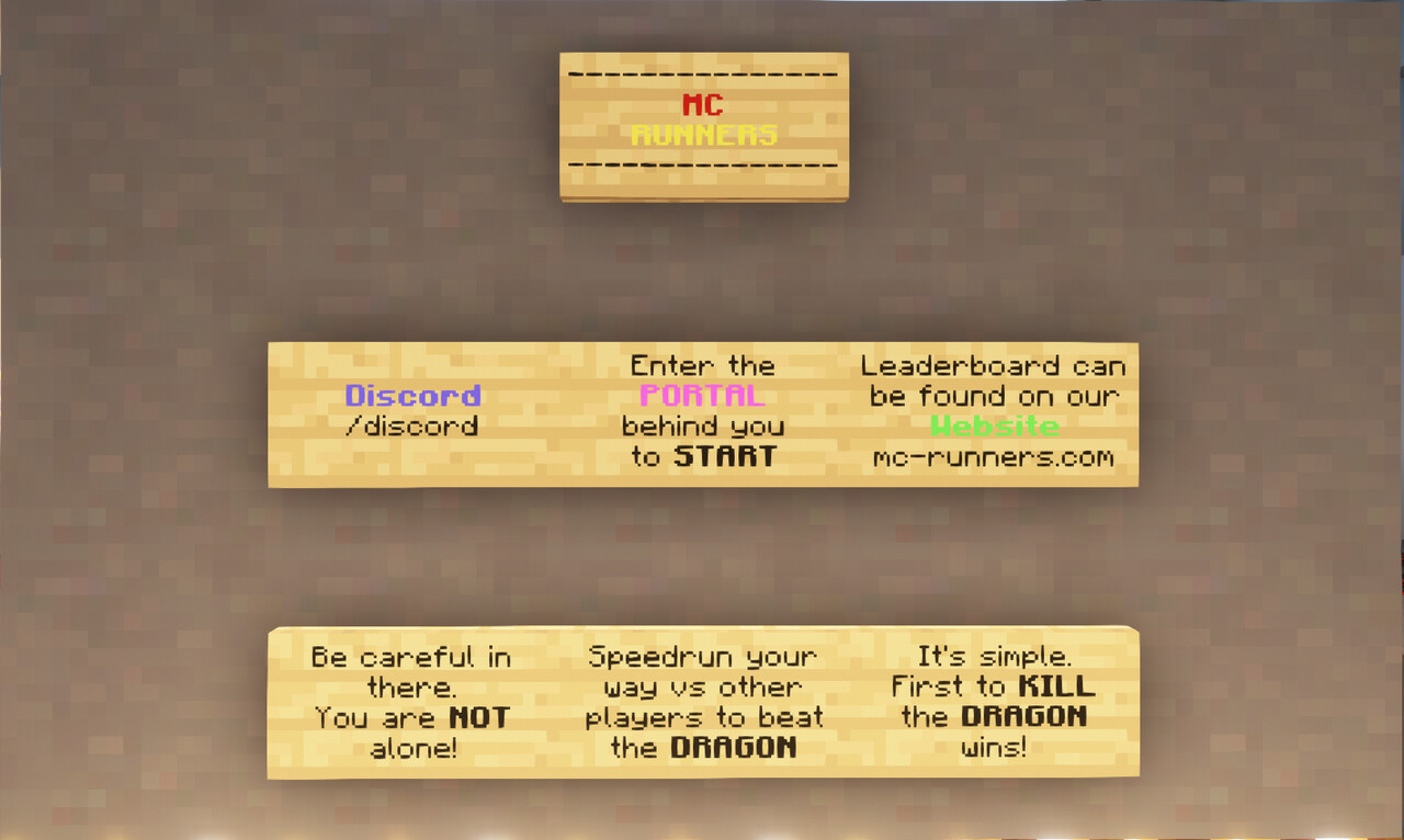 [1.16.1] MC RUNNERS | Speedrunning PVP Leaderboards Server Minecraft Server