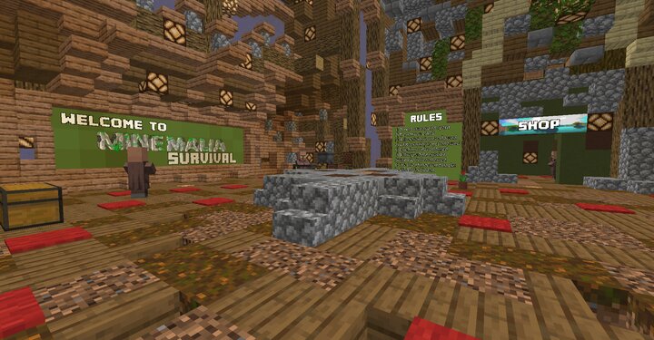 PLAY.MINEMALIA.COM - survival Minecraft Server