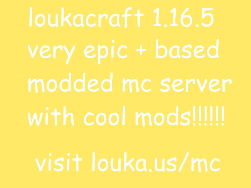 LOUKA CRAFT (MODDED) Minecraft Server