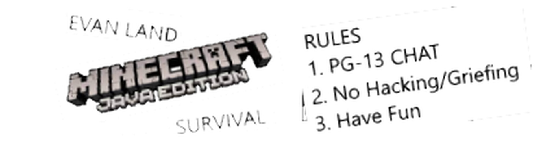 Evan Land -- Survival Minecraft Server