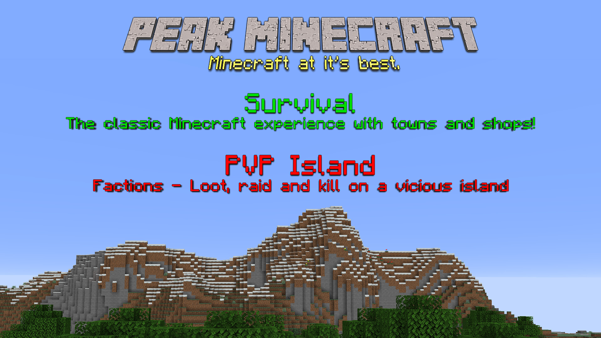 PEAK MINECRAFT - peakminecraft.com - You'll feel like you're back in ...