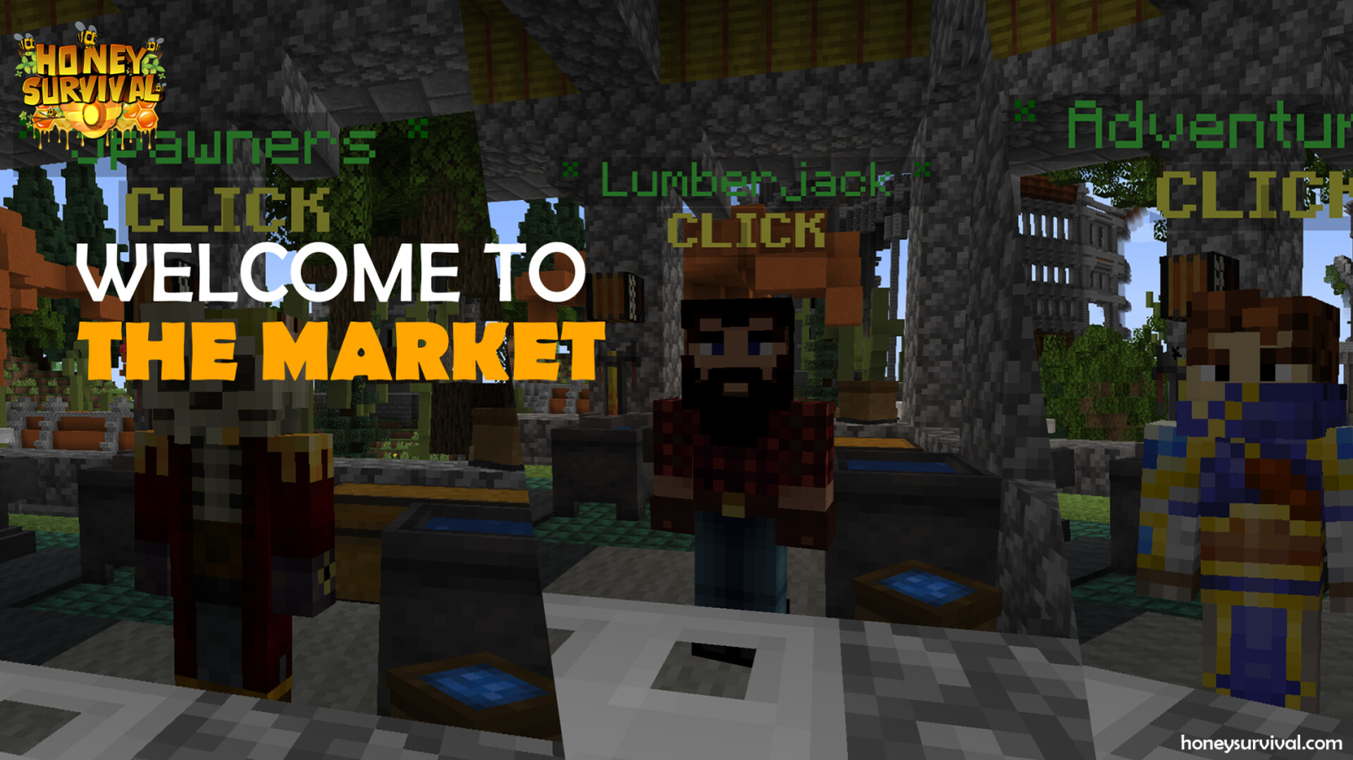 HONEY SURVIVAL - Crossplay Survival Server - Unique Features Minecraft ...