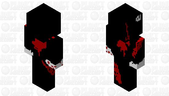 Half Destroyed Demon-Herobrine Minecraft Skin