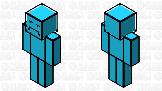 outline blue man Minecraft Skin