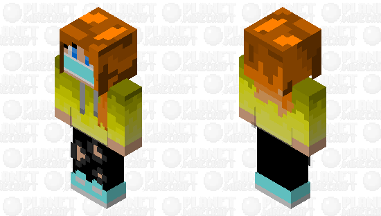 coronavirus girl in mask Minecraft Skin