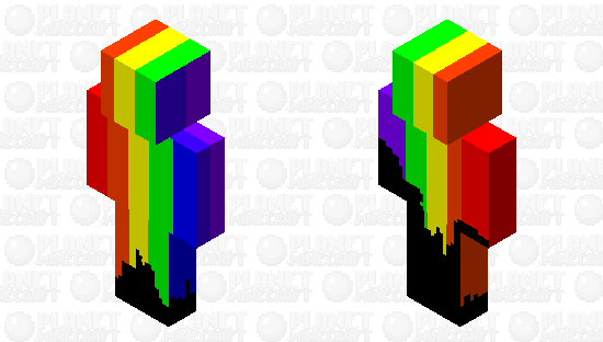 Rainbow drip skin Minecraft Skin