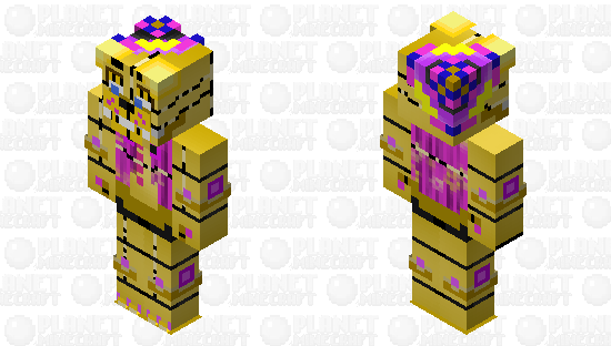 Advanced Golden Freddy Minecraft Skin