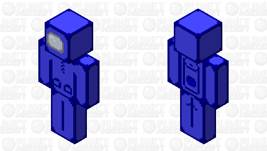 Blue Among Us Minecraft Skin