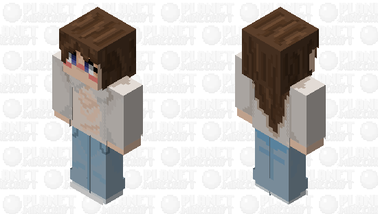 Girl with Jacket Minecraft Skin