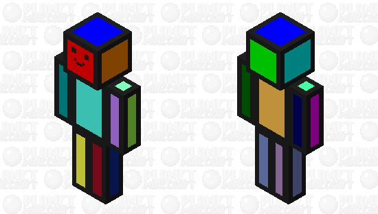 Colorful Stickman Minecraft Skin