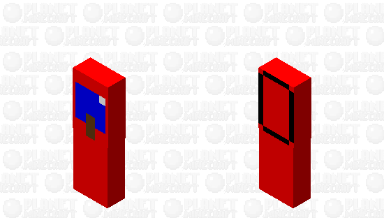 Red crewmate villager Minecraft Skin