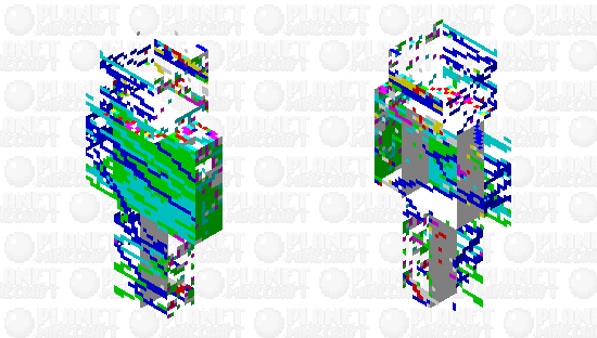 broken screen nothing to see here Minecraft Skin