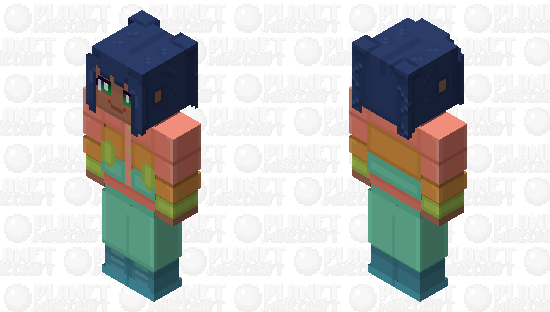 Colorful Puffer Jacket Minecraft Skin