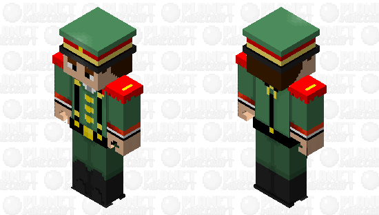 128x128 Communist / Soviet / Russian officer or sergeant Minecraft Skin