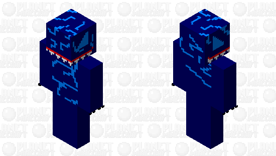 Warped Vampire Blue Raptor Minecraft Skin