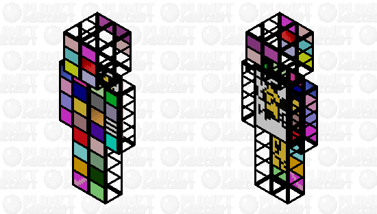 TLH Color box character coloring coded Minecraft Skin