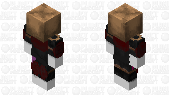 It's a person with a brown paper-bag on his head. Minecraft Skin