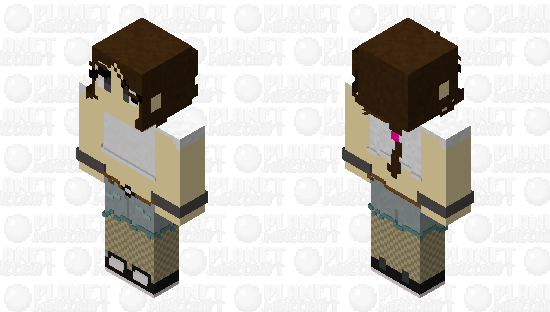 Low Ponytail Crop Top Fishnets Minecraft Skin