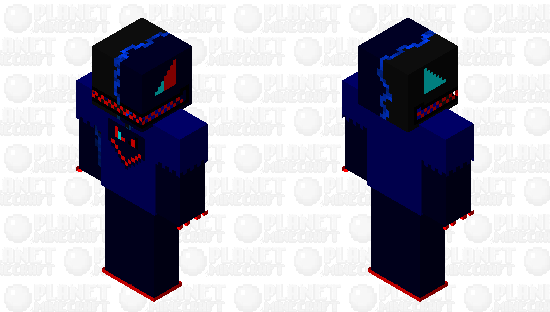 Zombified Infected Blue raptor Minecraft Skin