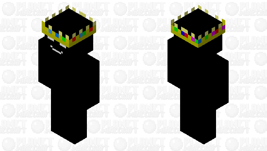 Black with blue mix with crown by @sleepyydu Minecraft Skin