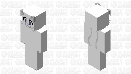 HD white cat Minecraft Skin