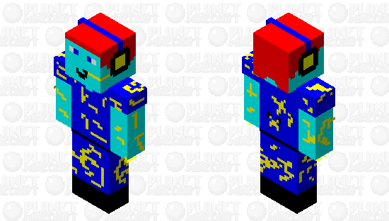 a gamer with gamer golden blue armor and golden blue headphones ...