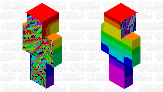 Graffiti + Rainbow Minecraft Skin
