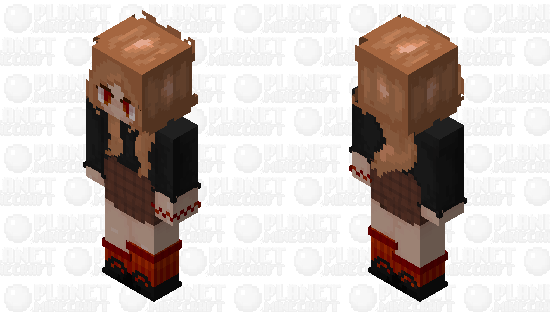 Autumn Girl with Skirt HD 128px Minecraft Skin