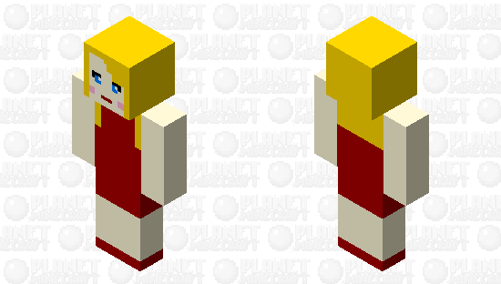 Girl wearing a red party dress Minecraft Skin