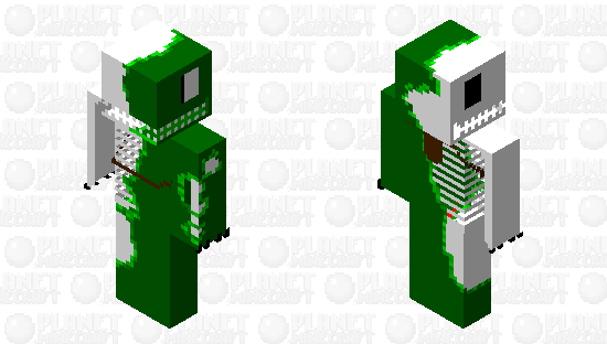 Zombified green raptor Minecraft Skin