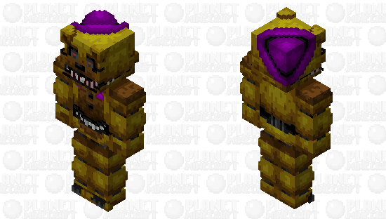 Nightmare Fredbear Minecraft Skin
