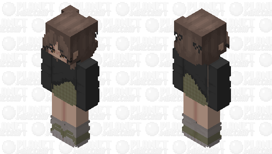 Green and black Minecraft Skin