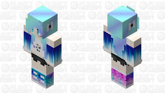 blue girl Minecraft Skin