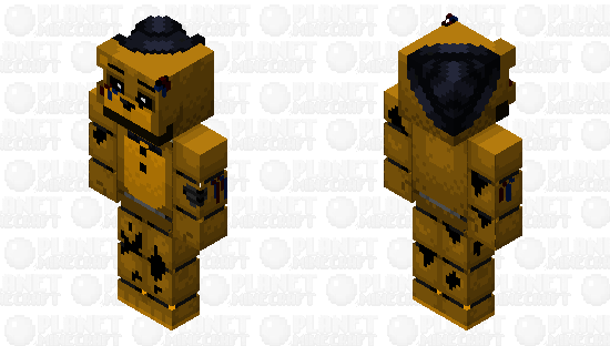Withered golden Freddy Minecraft Skin