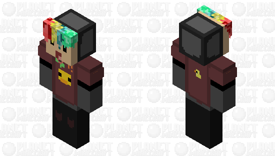 Rainbow Hair Duck Boy 128x Minecraft Skin