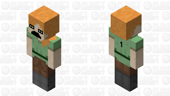 VHS style Alex HD Minecraft Skin