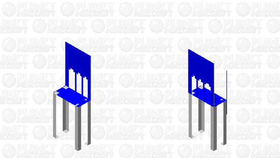 A blue chair we use at school Minecraft Skin