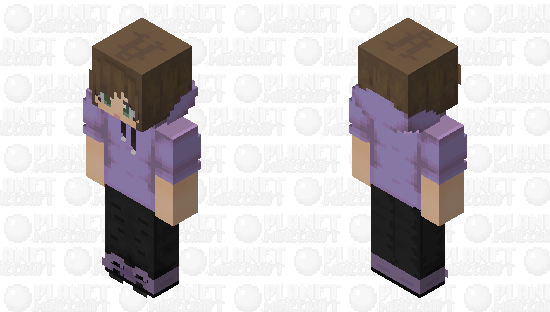 Kimiko : Purple Hoodie Minecraft Skin