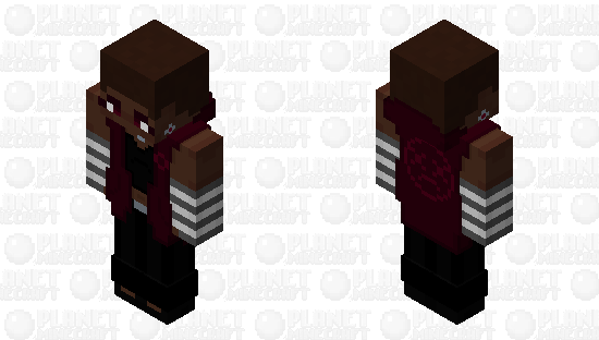 Red/Rock non-binary character (steve template) Minecraft Skin