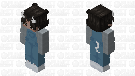 Gray Flannel w/ Overalls Minecraft Skin