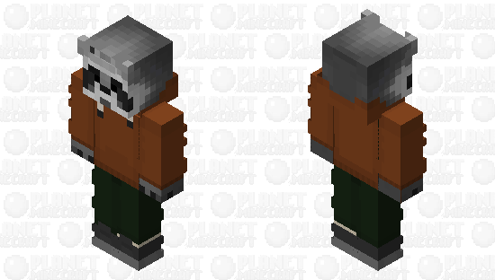 Raccoon The Environment Brown & Green Minecraft Skin